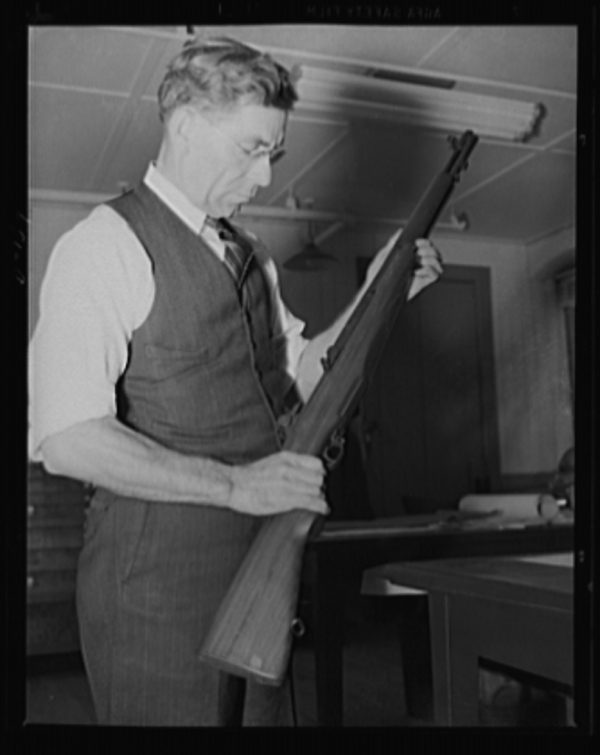 John C. Garand with M1 Garand Rifle - SurvivalBlog.com