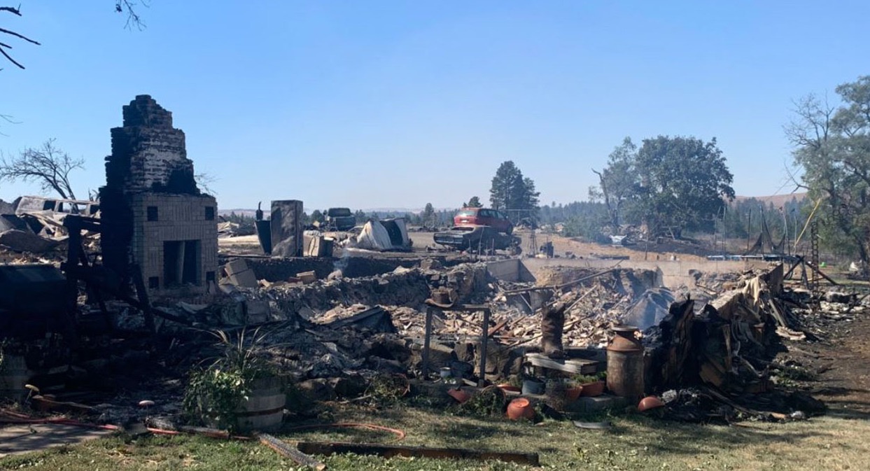 80% of the buildings in this little town burned: Malden, Washington Fire