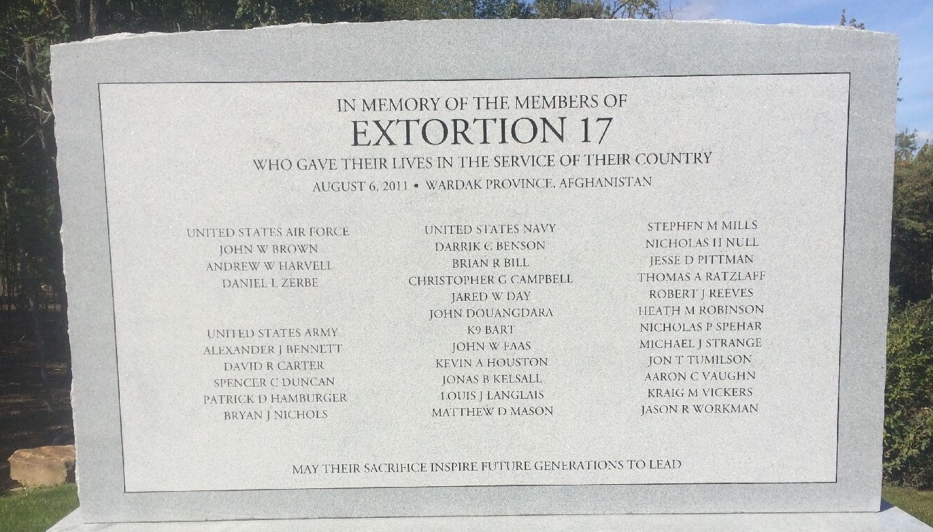 On 6 August 2011: CH-47D Chinook call sign Extortion 17 was shot down.
