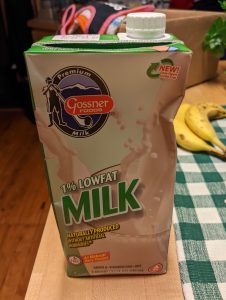 Review: Gossner UHT Shelf Stable Milk, by Thomas Christianson