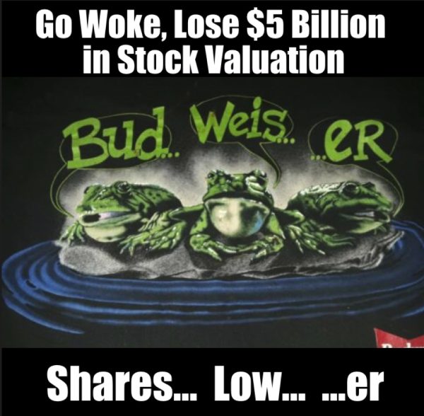 Meme: Go Woke, Lose $5 Billion in Stock Valuation Shares... Low... ...er