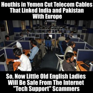 Meme: Houthis Cut Telecom Cables That Linked India With Europe