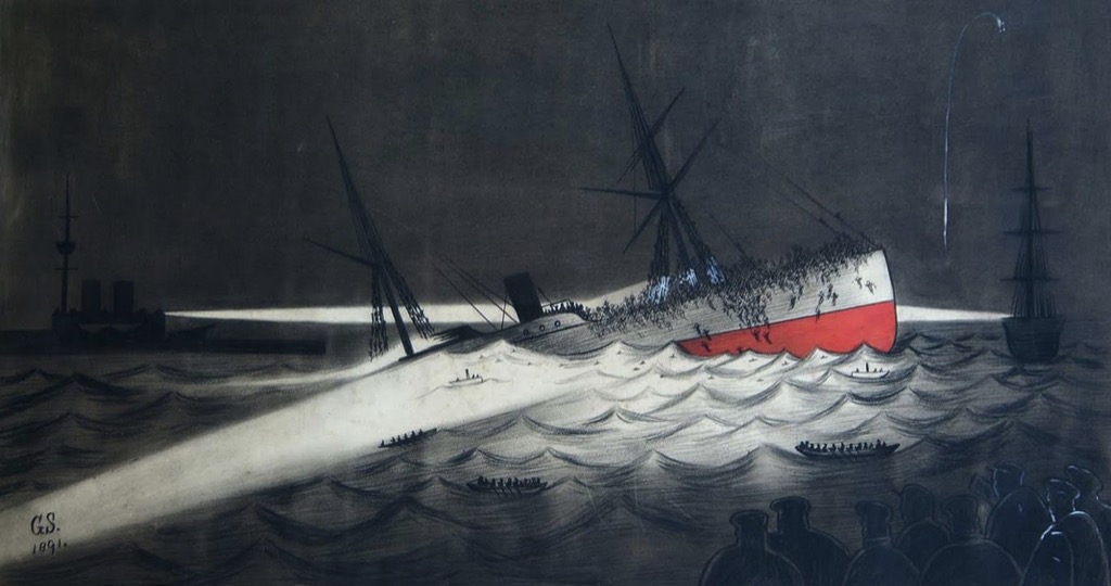 March 17, 1891, the British Steamer Utopia sank off Gibraltar, killing 574.