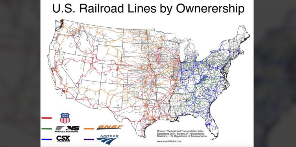 Today's graphic depicts U.S. Railroads, By Ownership.