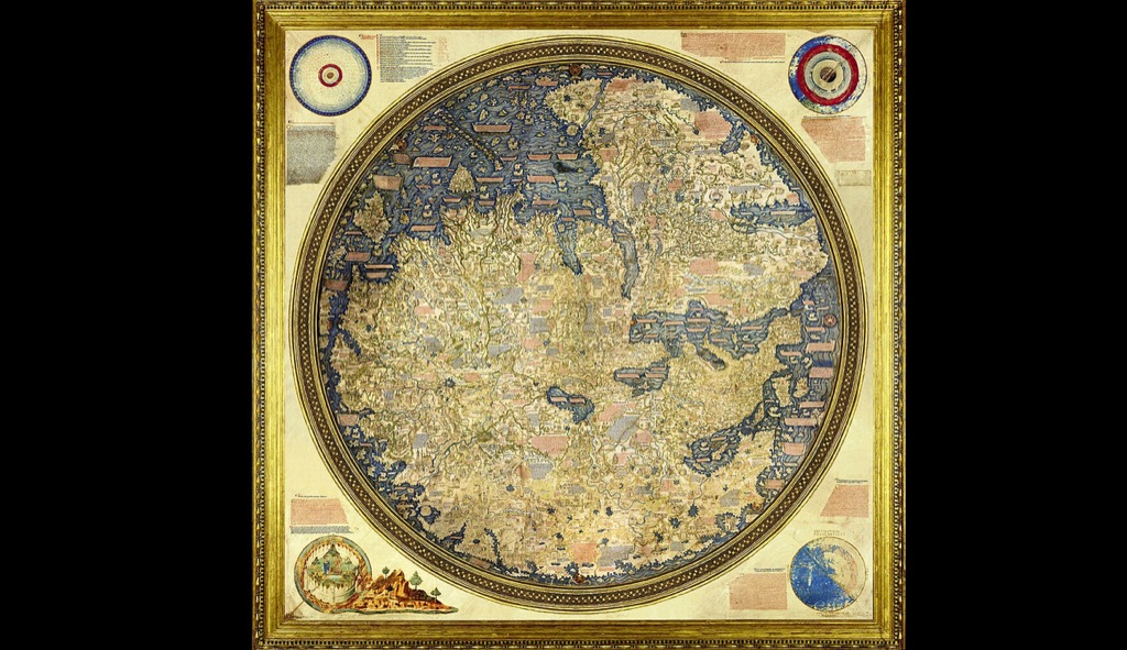 April 24, 1459, Fra Mauro completed his Map of the World.