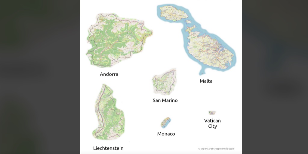 Graphic: Size comparison of European microstates. (From Reddit.)