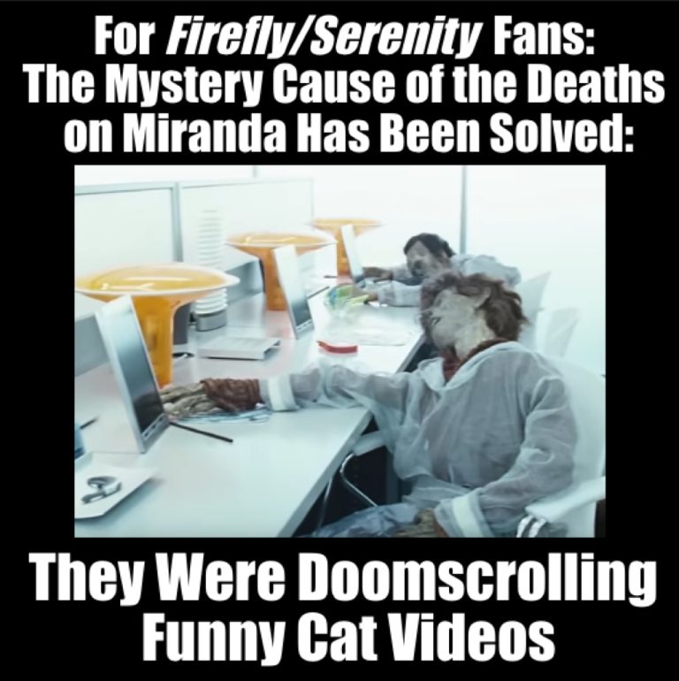 For Serenity Fans: The Mystery Cause of Miranda Has Been Solved.