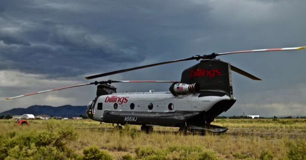Some CH-47 Chinook firefighting helicopters based in Montana.