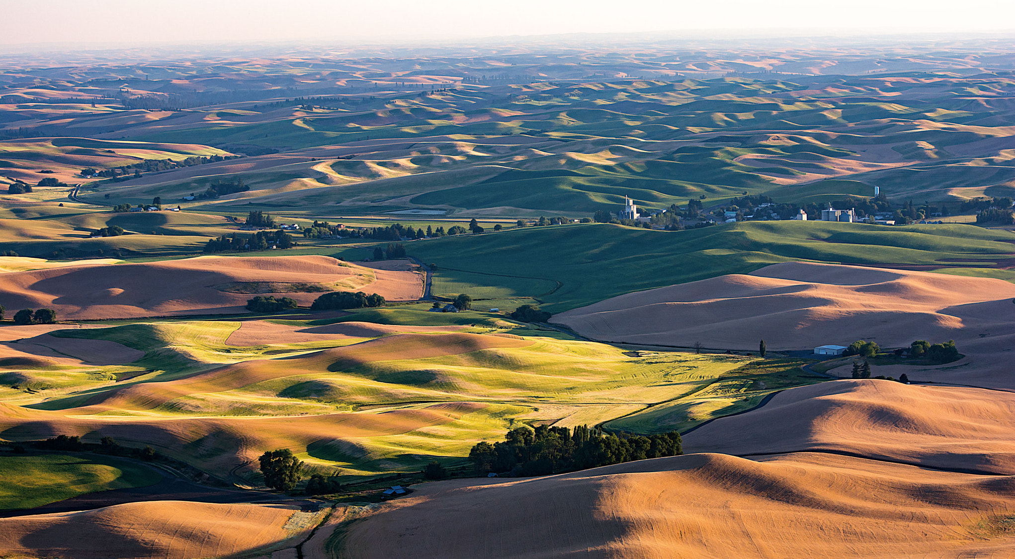 Pictured above is the town of Steptoe, in the Palouse Hills, which ...