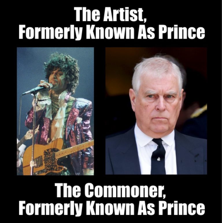 A JWR Meme: The Artist, Formerly Known As Prince The Commoner, Formerly ...