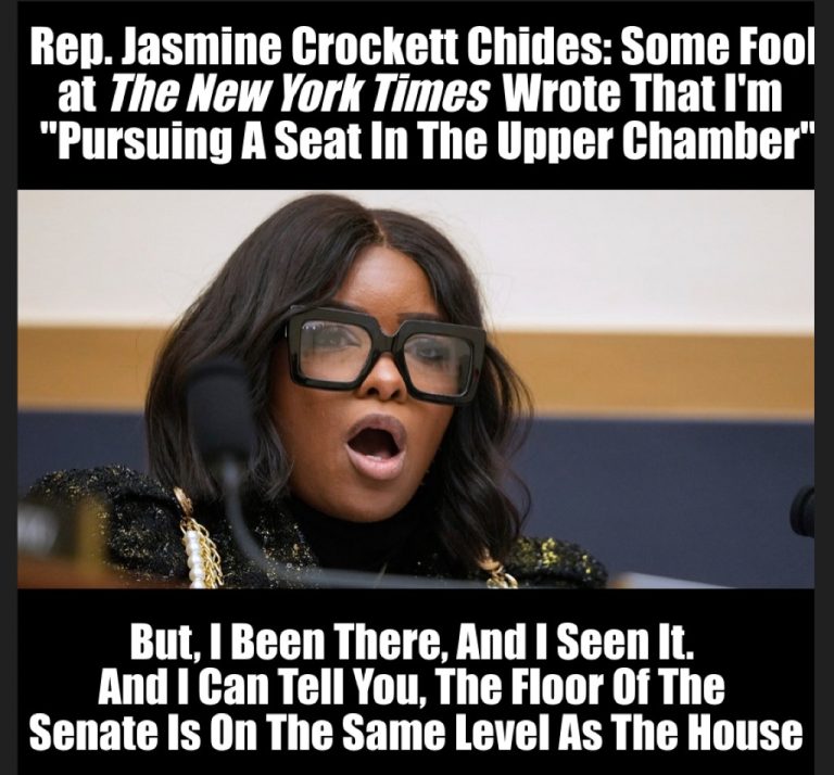 Meme: Rep. Jasmine Crockett Chides: Some Fool at The New York Times ...